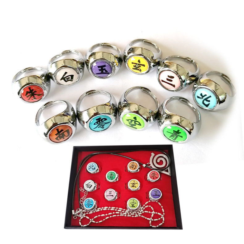 Anime Sasuke Sharingan Rings Set - Metal Jewelry – Lunsett